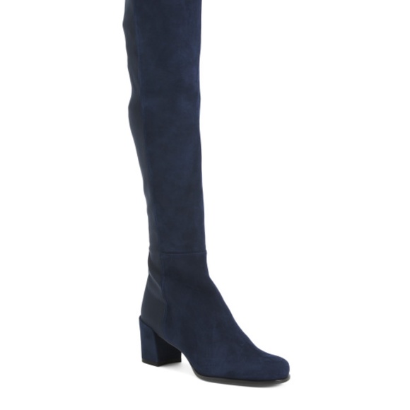 Stuart Weitzman | Shoes | Suede High Shaft City Block Boots From Stuart ...